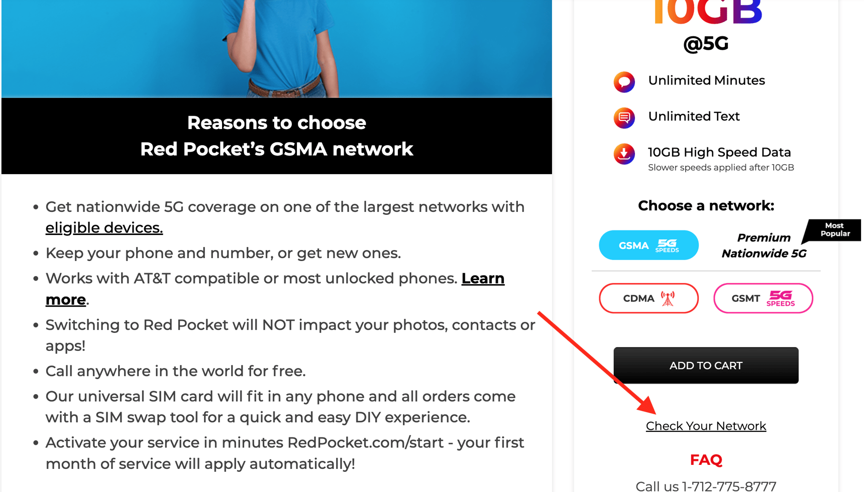 Check coverage and network compatibility